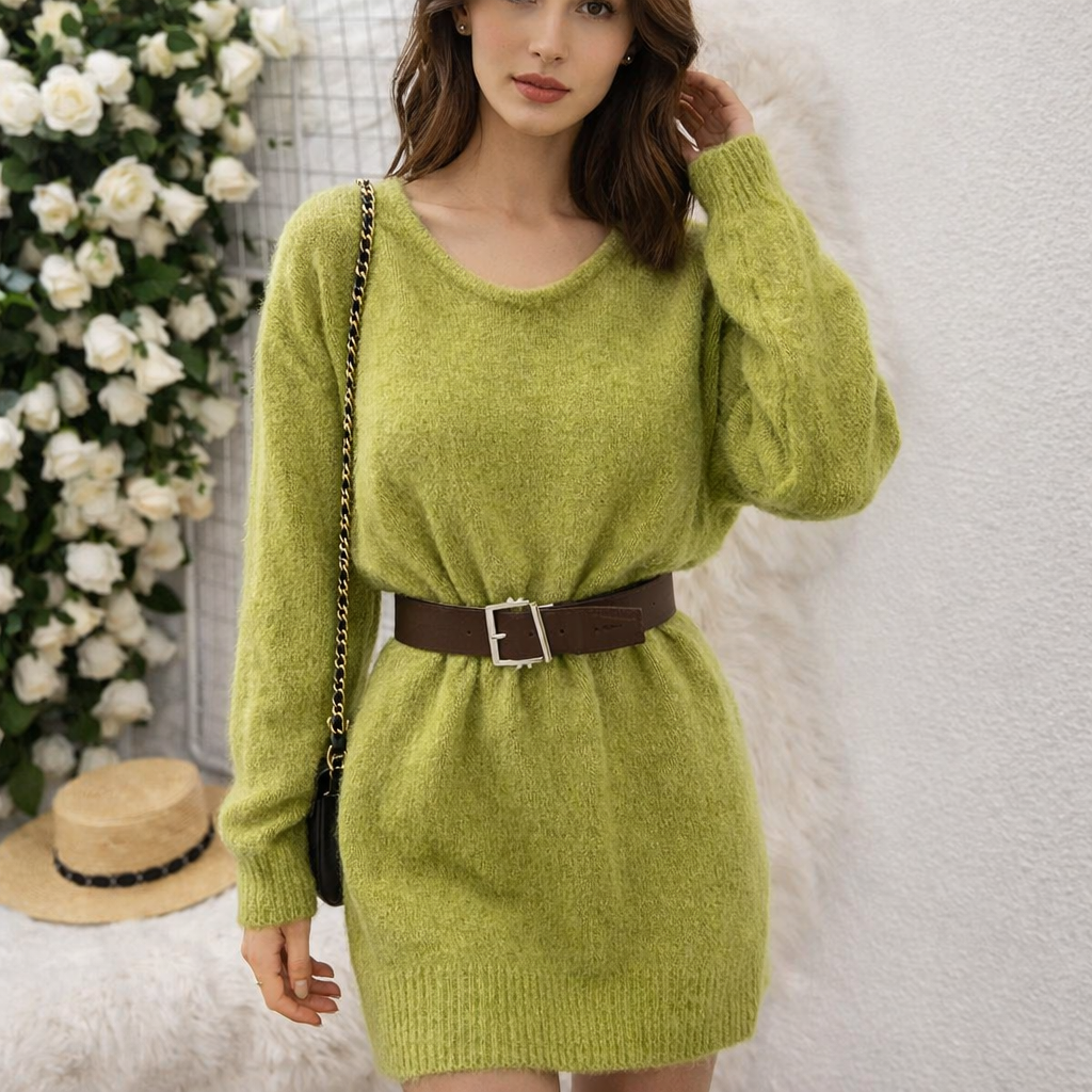 Cozy Pop Wool Dress – bijouxblingstore
